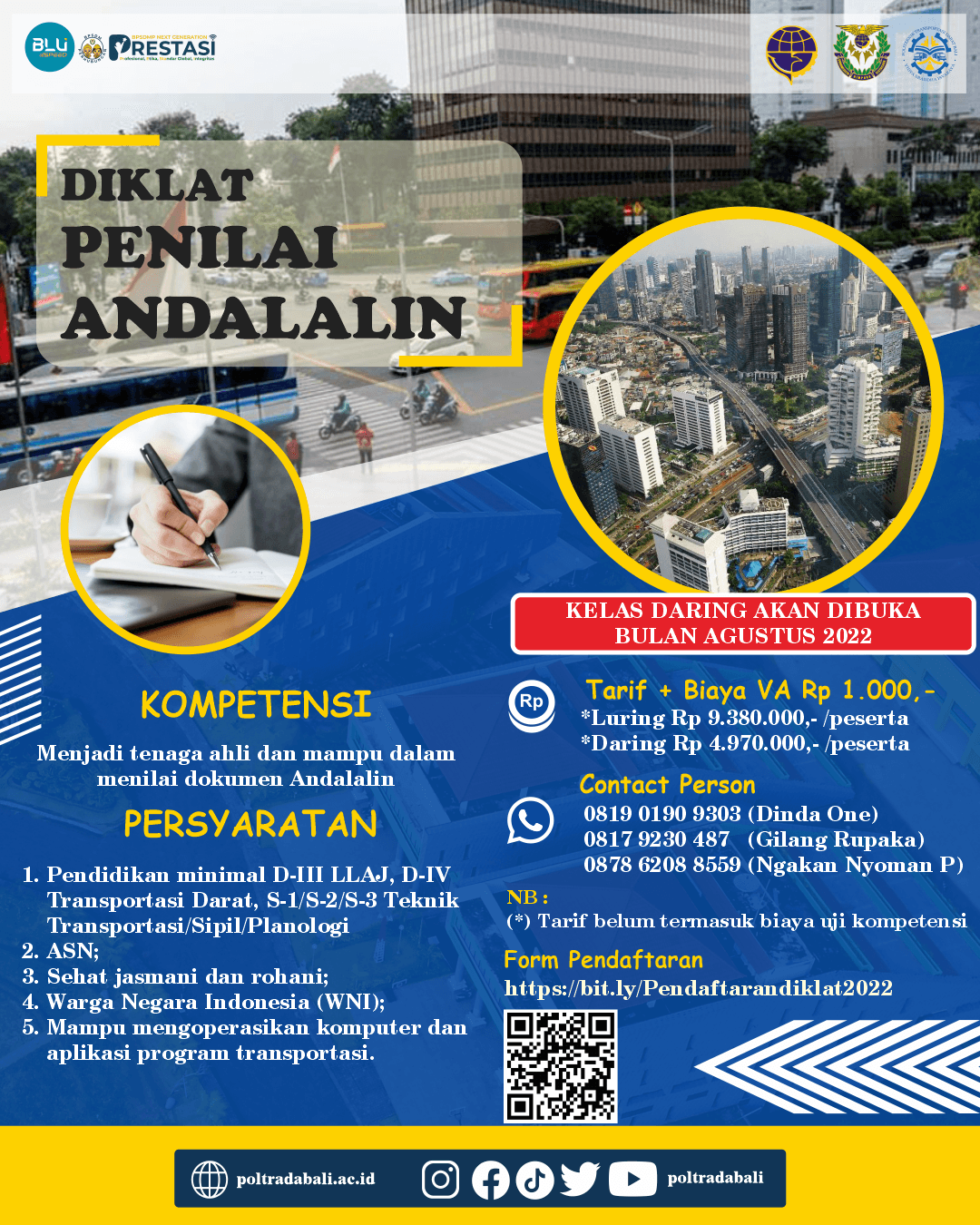 Diklat Penilai Andalalin – Politeknik Transportasi Darat Bali